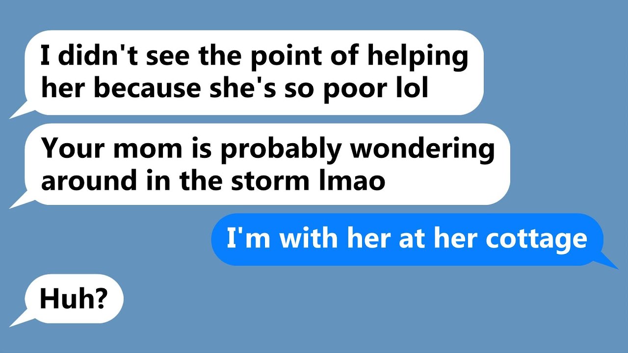 My sister-in-law kept my mom outside during the storm. - YouTube