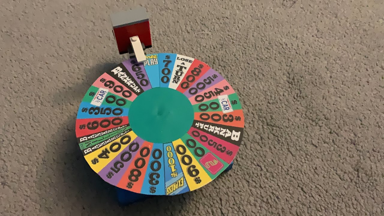 Wheel Of Fortune homemade spinning wheel made w/ Lego!!! - YouTube