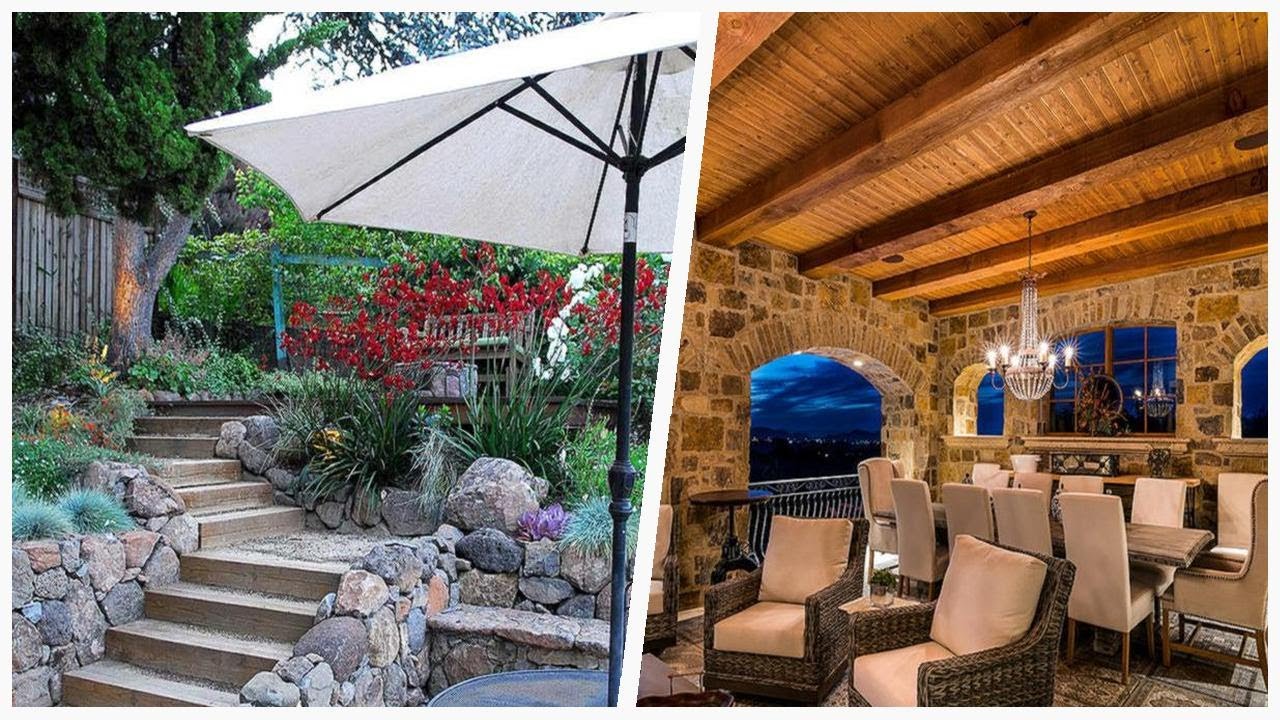 75 Rustic Stone Patio Design Ideas You'll Love 😊 - YouTube