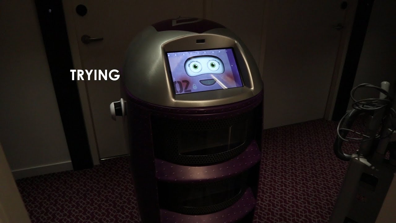 Trying Yotel's Concierge Robots - YouTube