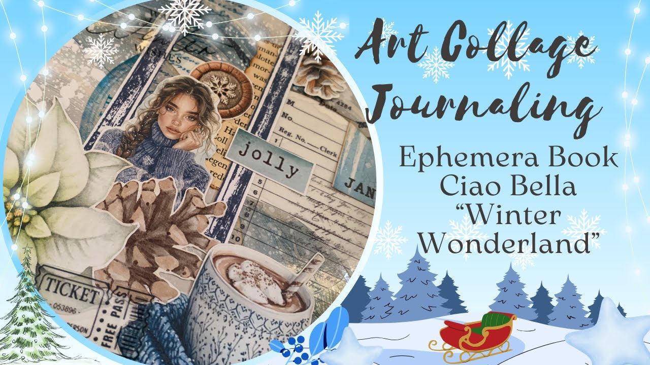 [ASMR] - Art Collage Journaling, Christmas Vintage Collage, Junk ...