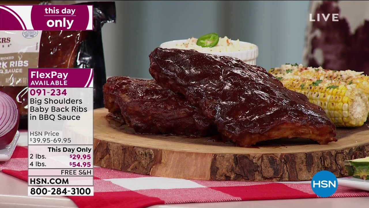 Big Shoulders 2 lbs. Baby Back Ribs in Original BBQ Sauce - YouTube