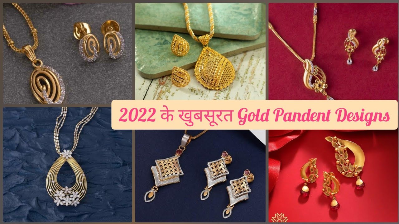 Designer gold pandent designs| Trendy gold pandent ideas| 2022 के ...