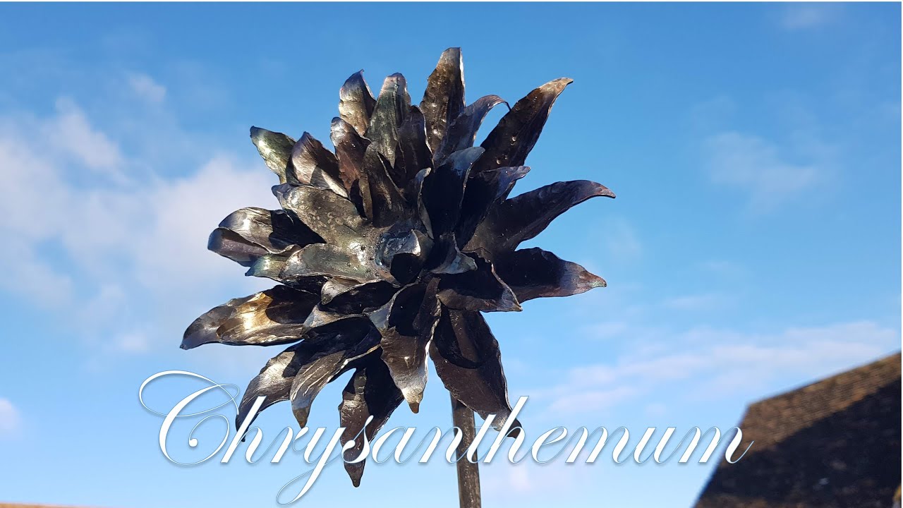 Hand Forged Metal Flower From Ebay Blanks - Chrysanthemum - YouTube
