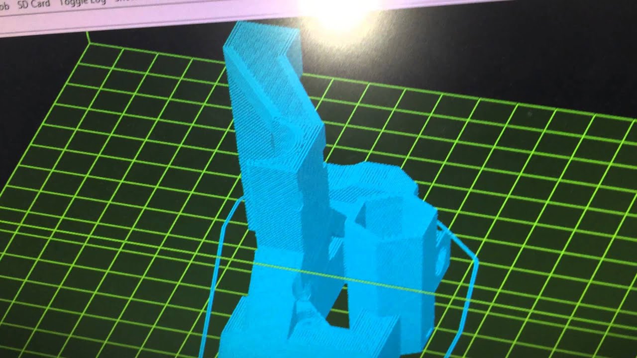 RepRap Prusa Mendel 3D printer - First test - YouTube