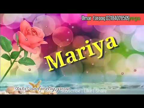 Mariya Name status - YouTube