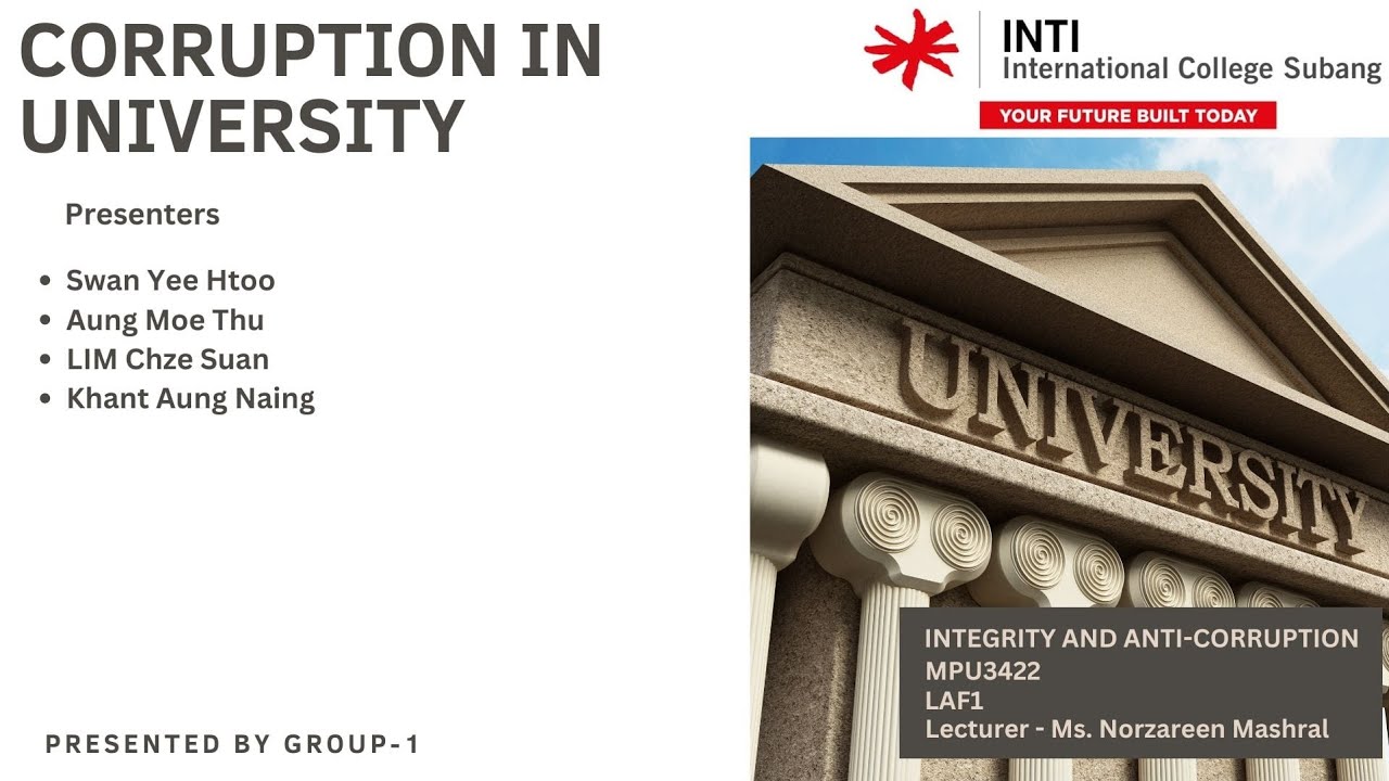 Corruption in university PSA - YouTube