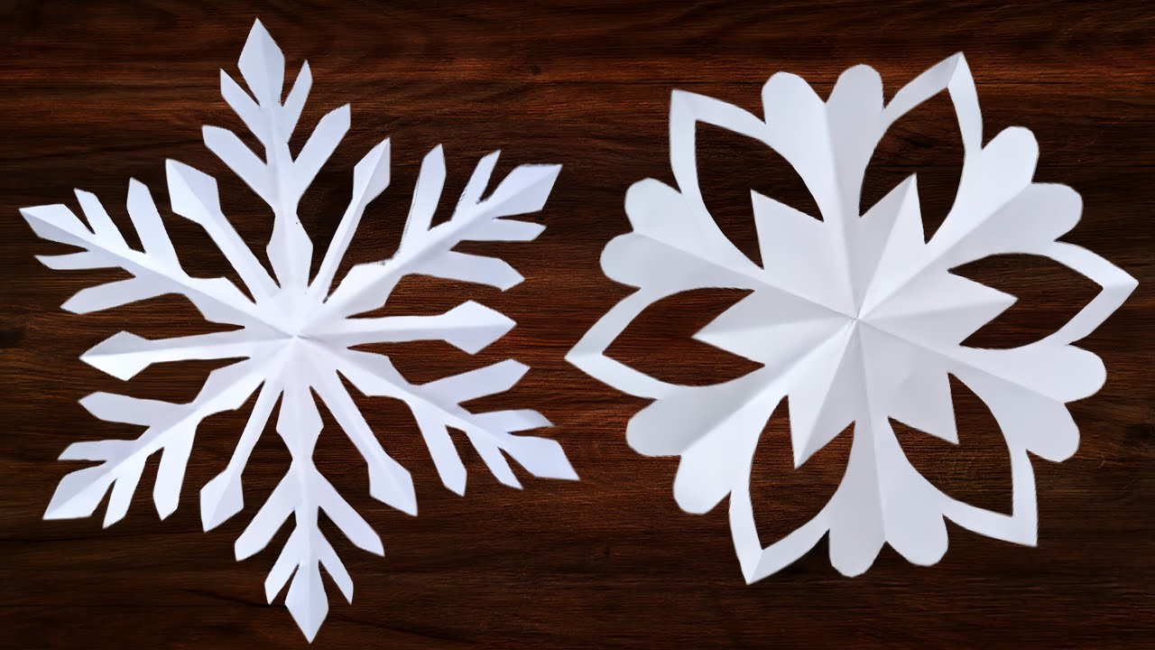 How to make 6- pointed snowflake • #8 Easy & festive decor with paper ...