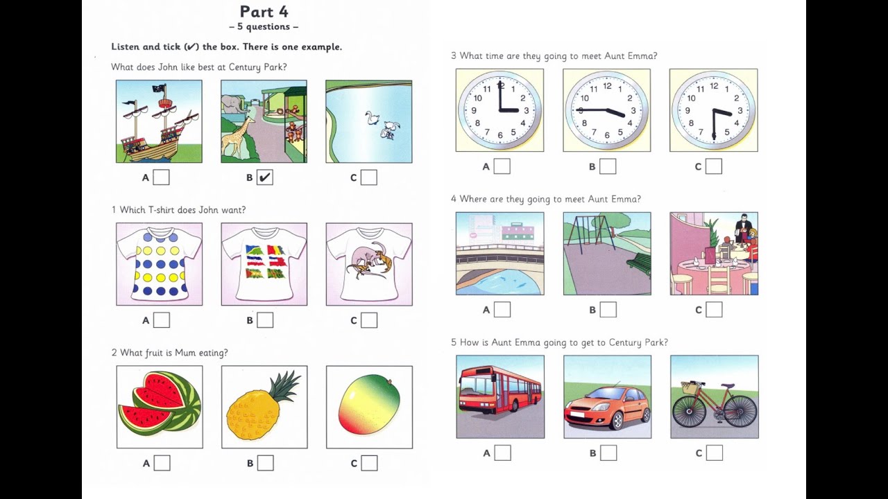 Flyers 8 Test 3 Part 4 - YouTube