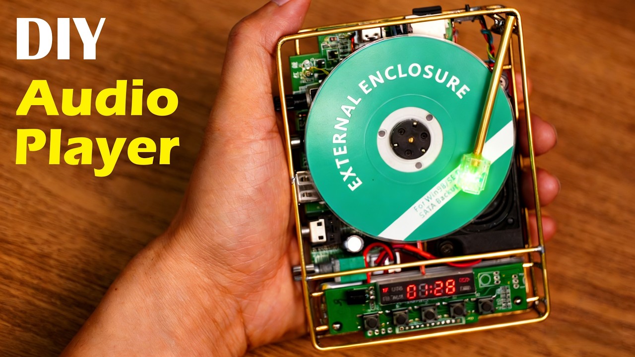 DIY an audio player, inspired by the design of a record player - YouTube