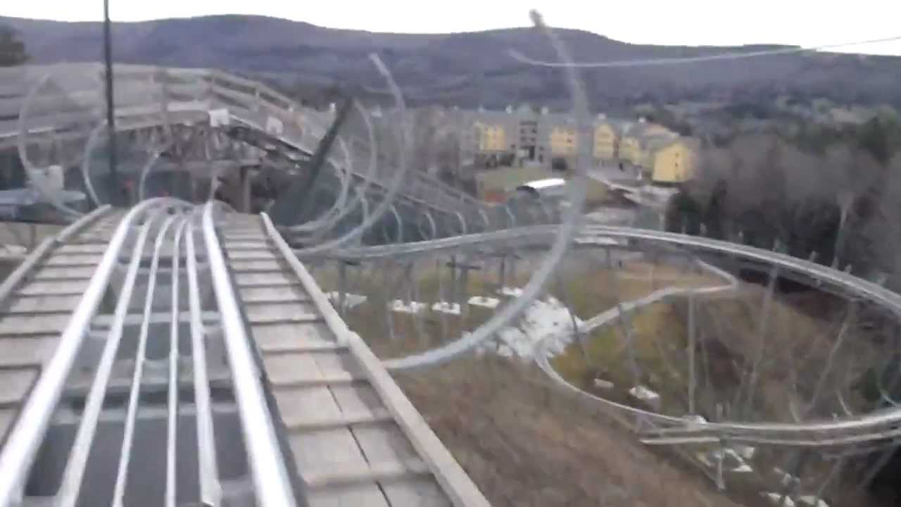 Okemo's Timber Ripper Mountain Coaster--Speed Without Legs! - YouTube