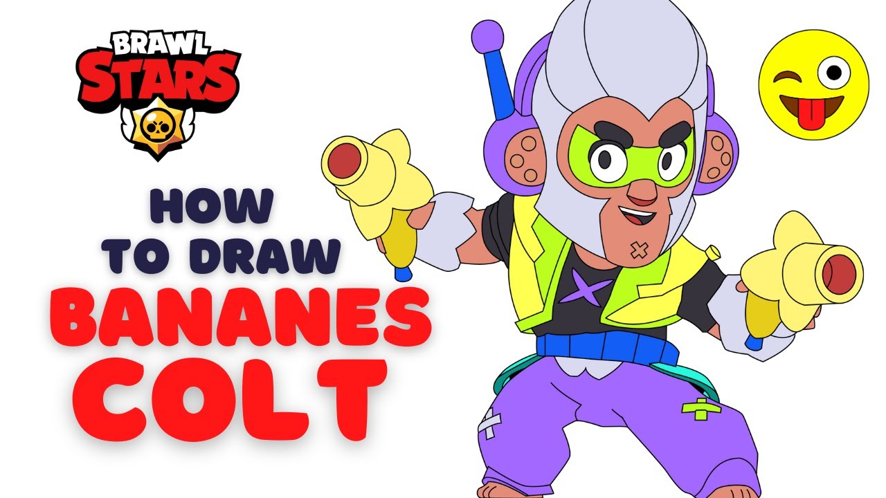 Як намалювати Бравл Старс | Банановий Кольт | How to draw Brawl Stars ...