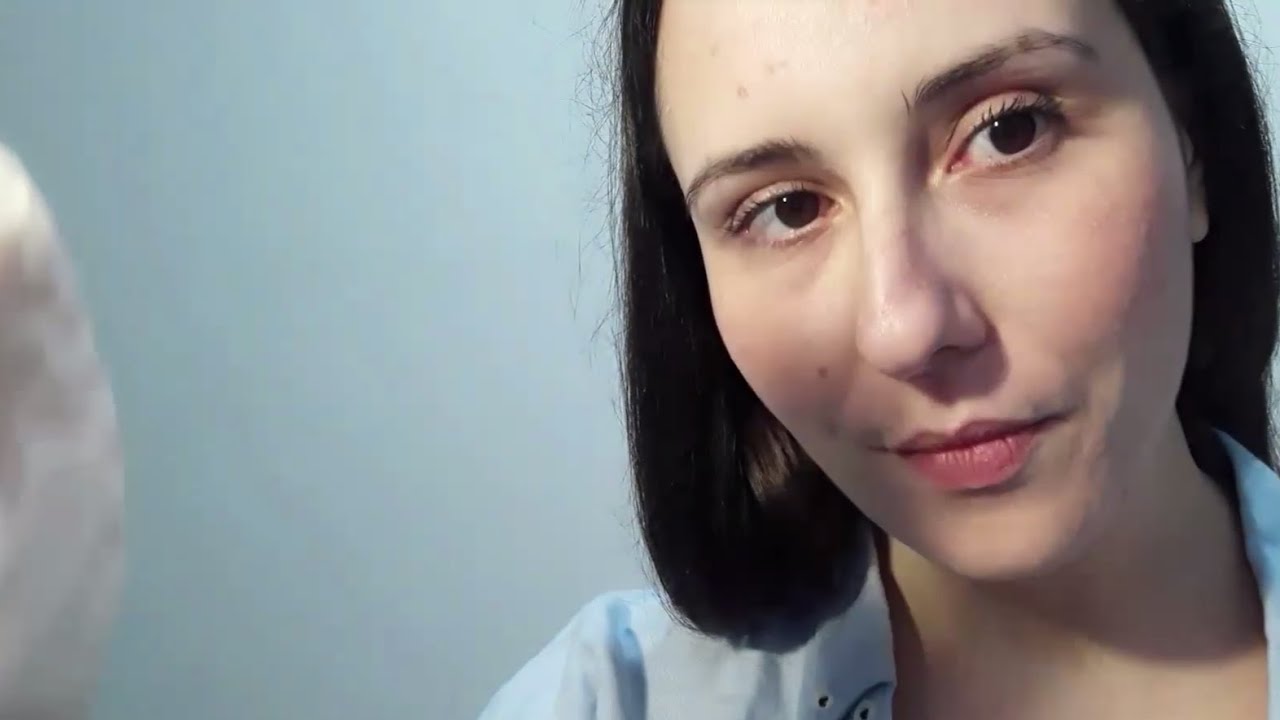 ASMR • Face Examination ~ Latex Glove Sounds ~ Inaudible Whispering ...