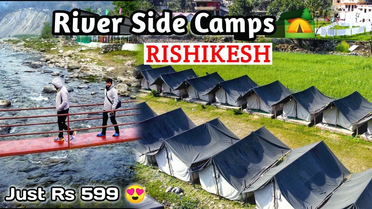 CAMPING in RISHIKESH 🏕️ River Side || Freedom OM Cafe + Market Review 😍 ...