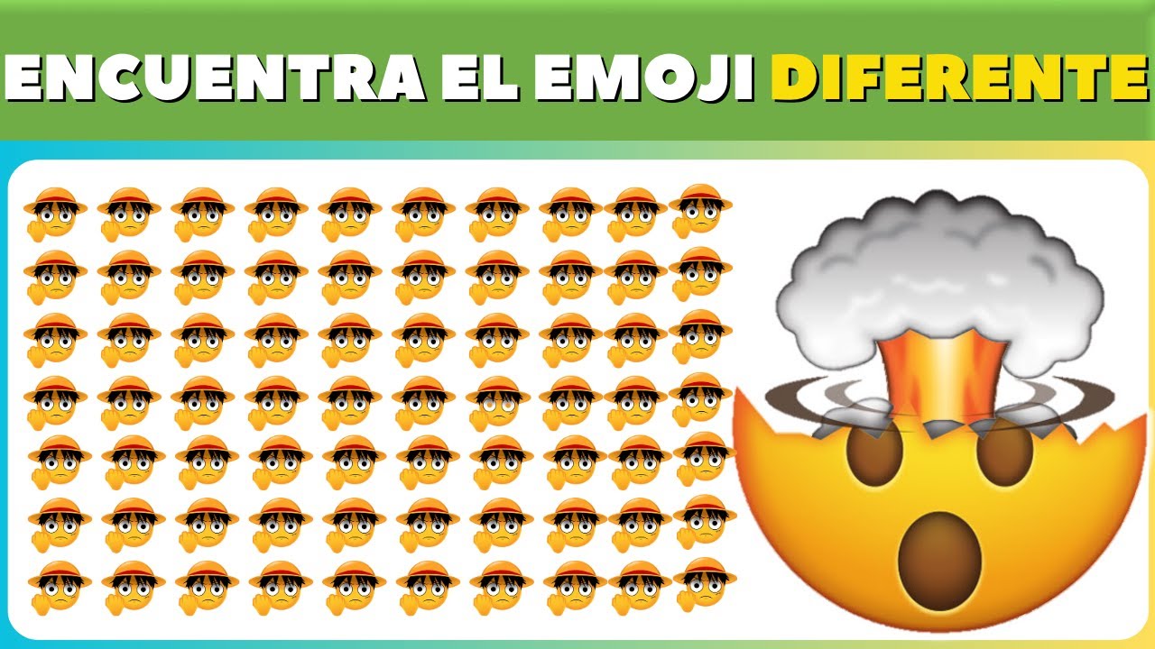 😂 encuentra el emoji diferente | encuentra el emoji trivia zaz - YouTube