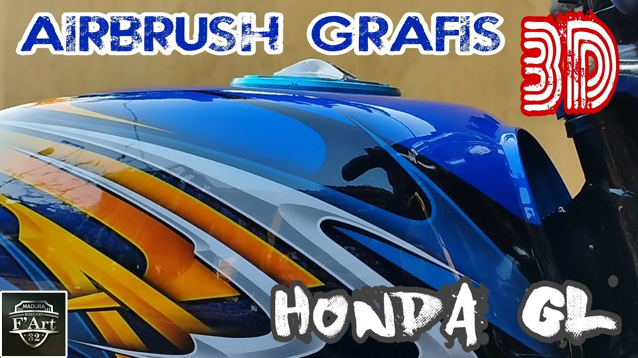 AIRBRUSH GRAFIS 3D HONDA GL - YouTube