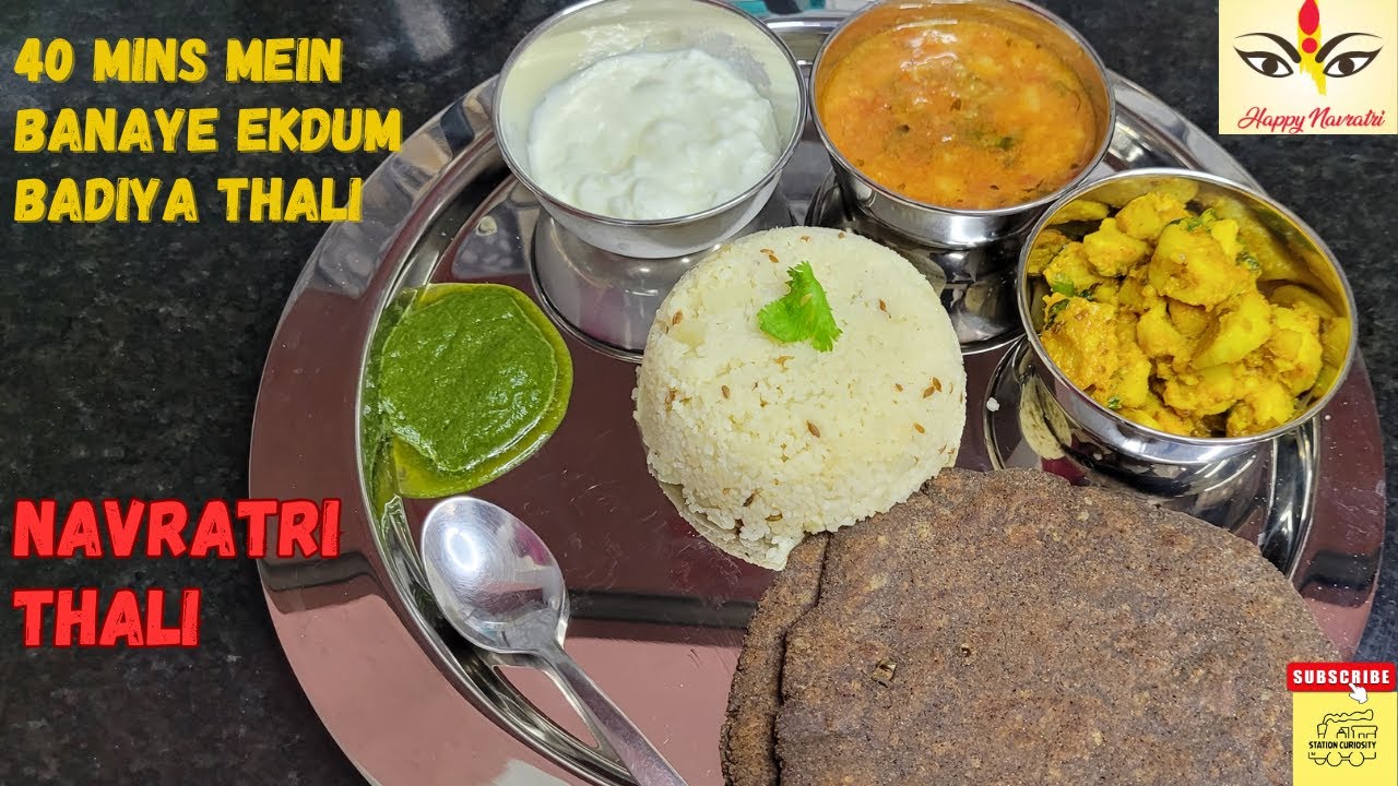 Navratri special fast thali | Fast recipes | Navratri Special | Vrat ...