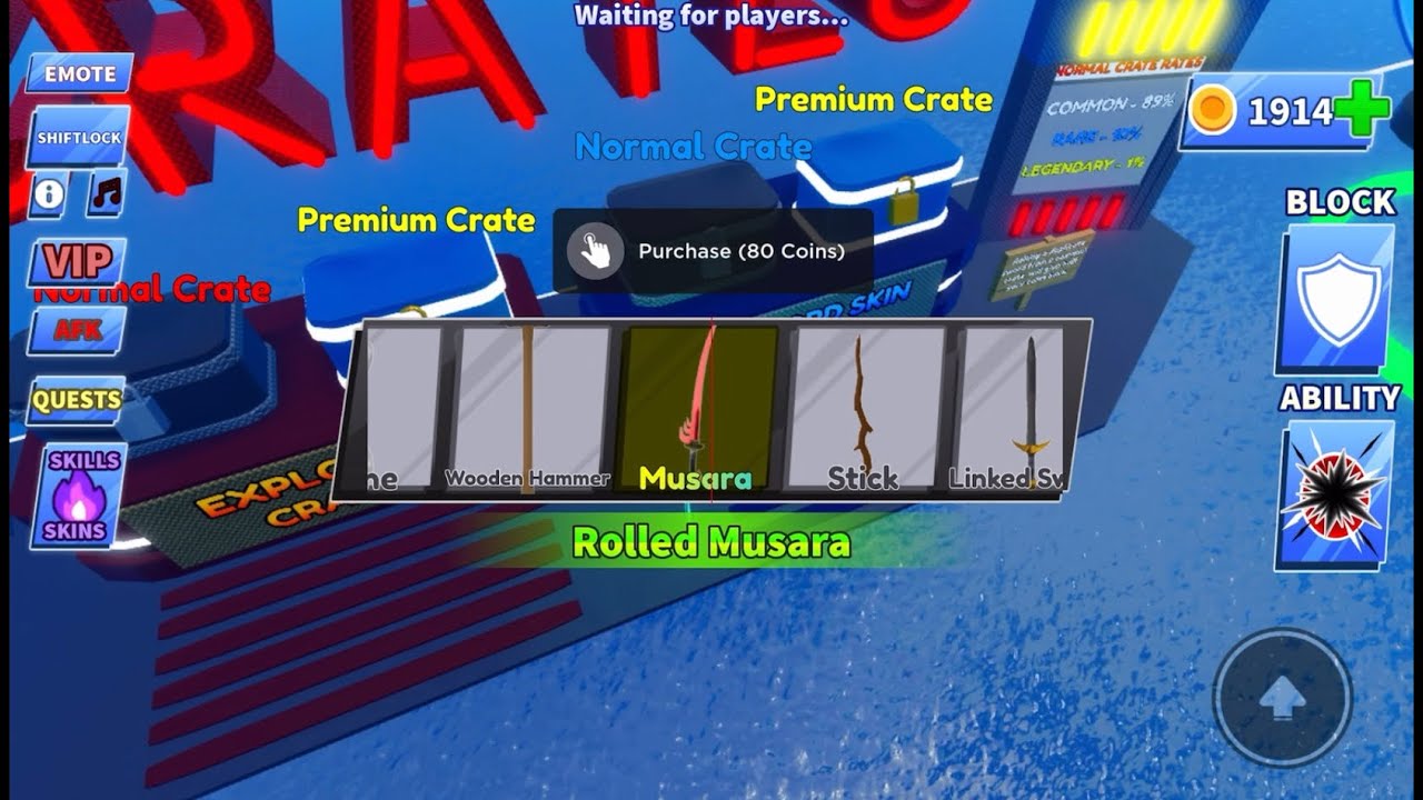 I rolled Musara in blade ball - YouTube