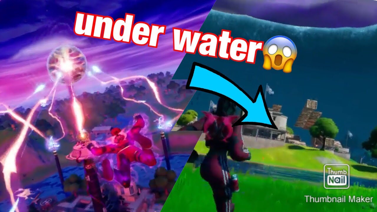 Fortnite event map underwater and agency destroyed - YouTube