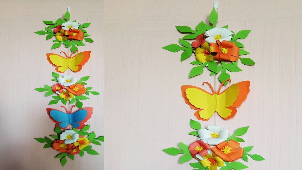 How to make wall decoration with paper //DIY home decor ideas. - YouTube