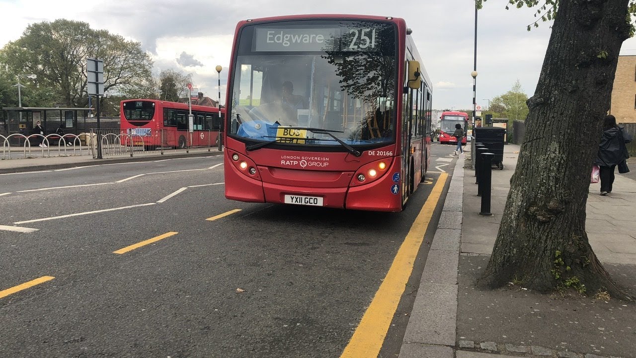 Bus Journey On 251 | London Sovereign RATP Enviro 200 (DE20166 YX11 GCO ...