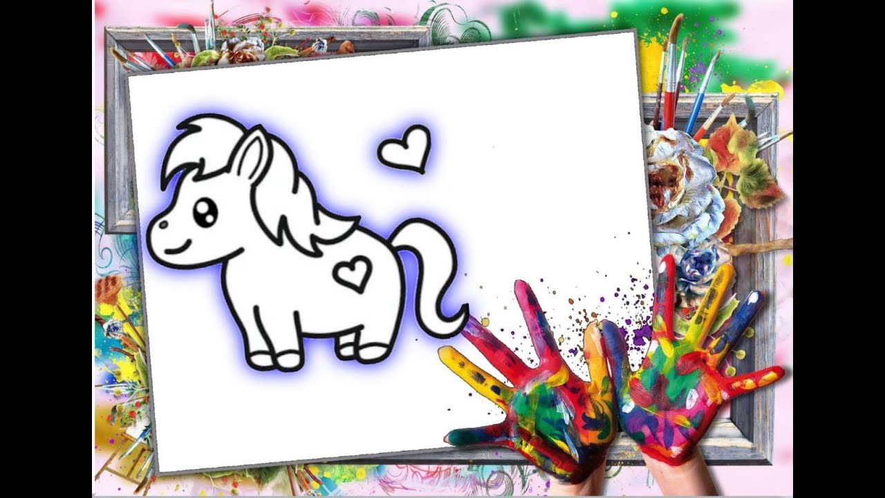 How to draw a little pony - Simple drawing - YouTube