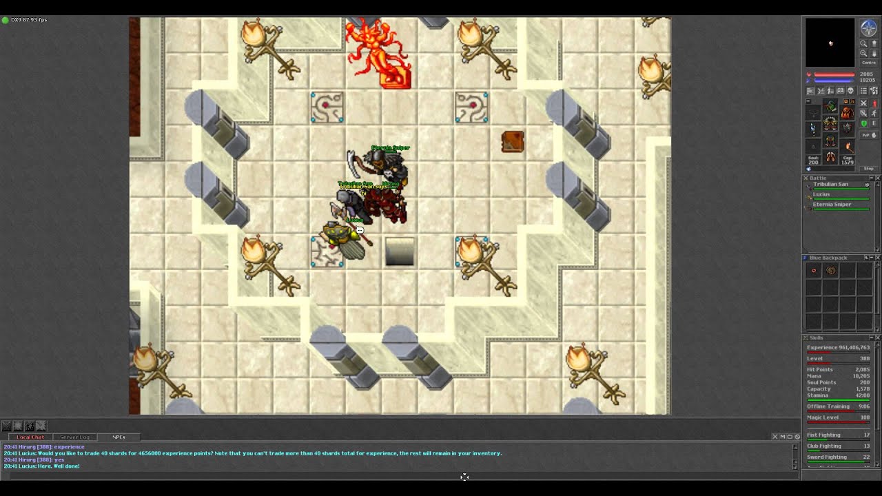 Tibia midnight shards experience Lucius Lightbearer - YouTube