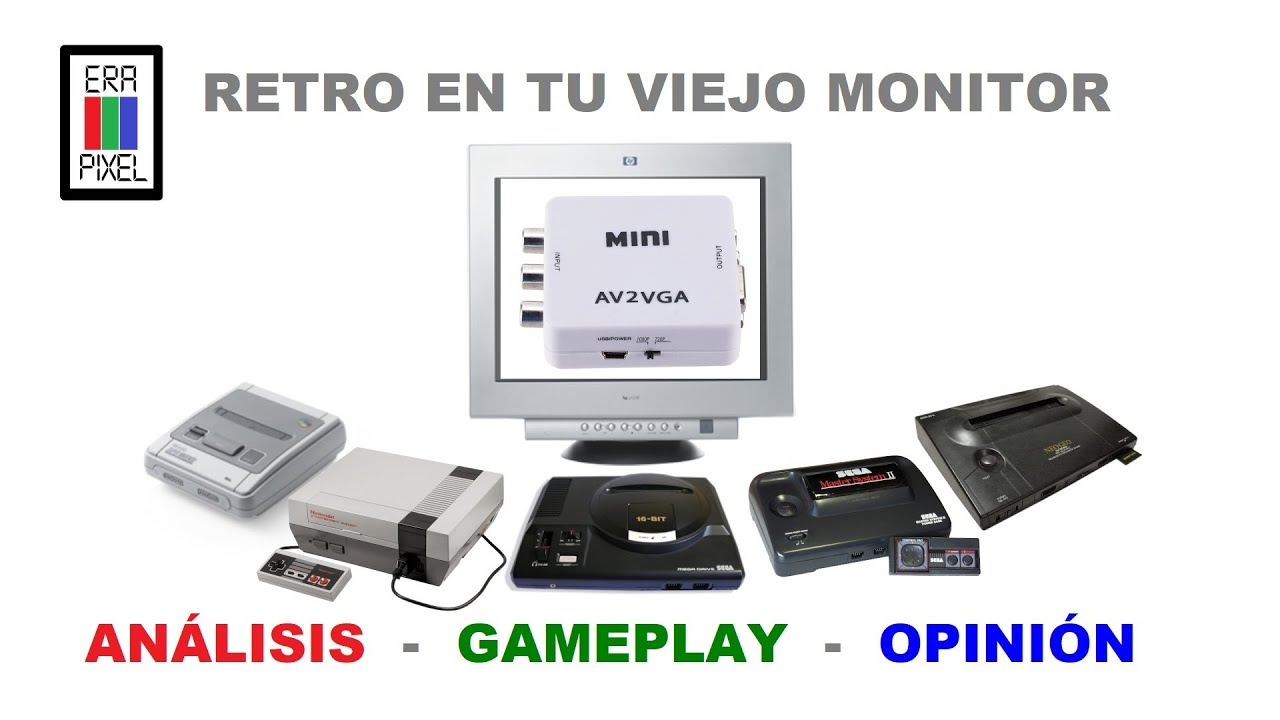 RETRO en tu viejo monitor con AV2VGA - YouTube