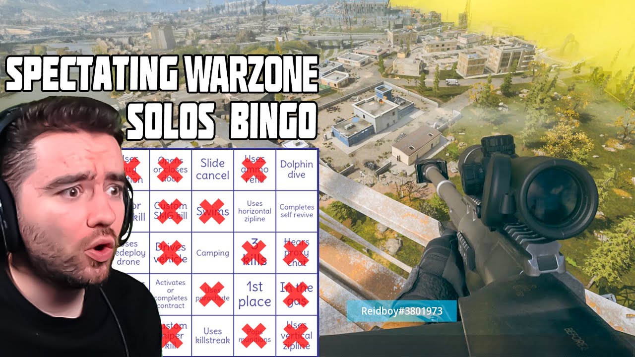 NEW MAP - Warzone Solos Spectating Bingo - YouTube