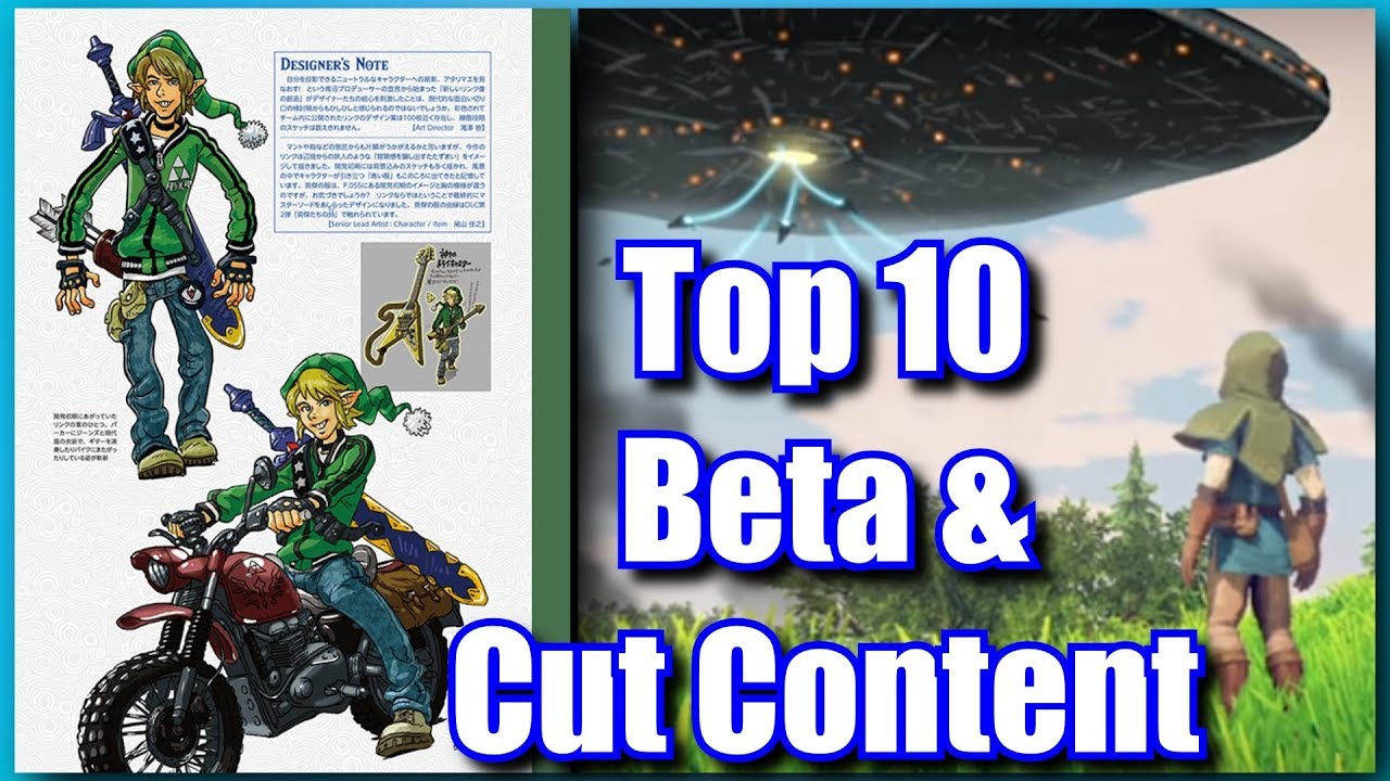 Top 10 Beta & Cut Content From Breath of the Wild | Part 1 - YouTube