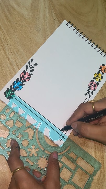Easy cover page ideas for projects and journals 🪷🌷| #ytshorts_ #shorts ...