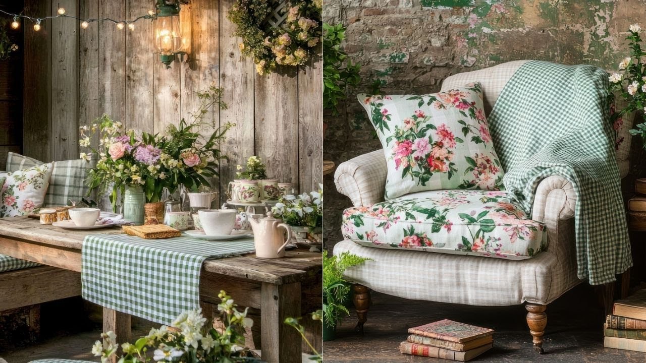 Vintage Florals & Gingham Whimsy: Spring Cottagecore Ideas - YouTube