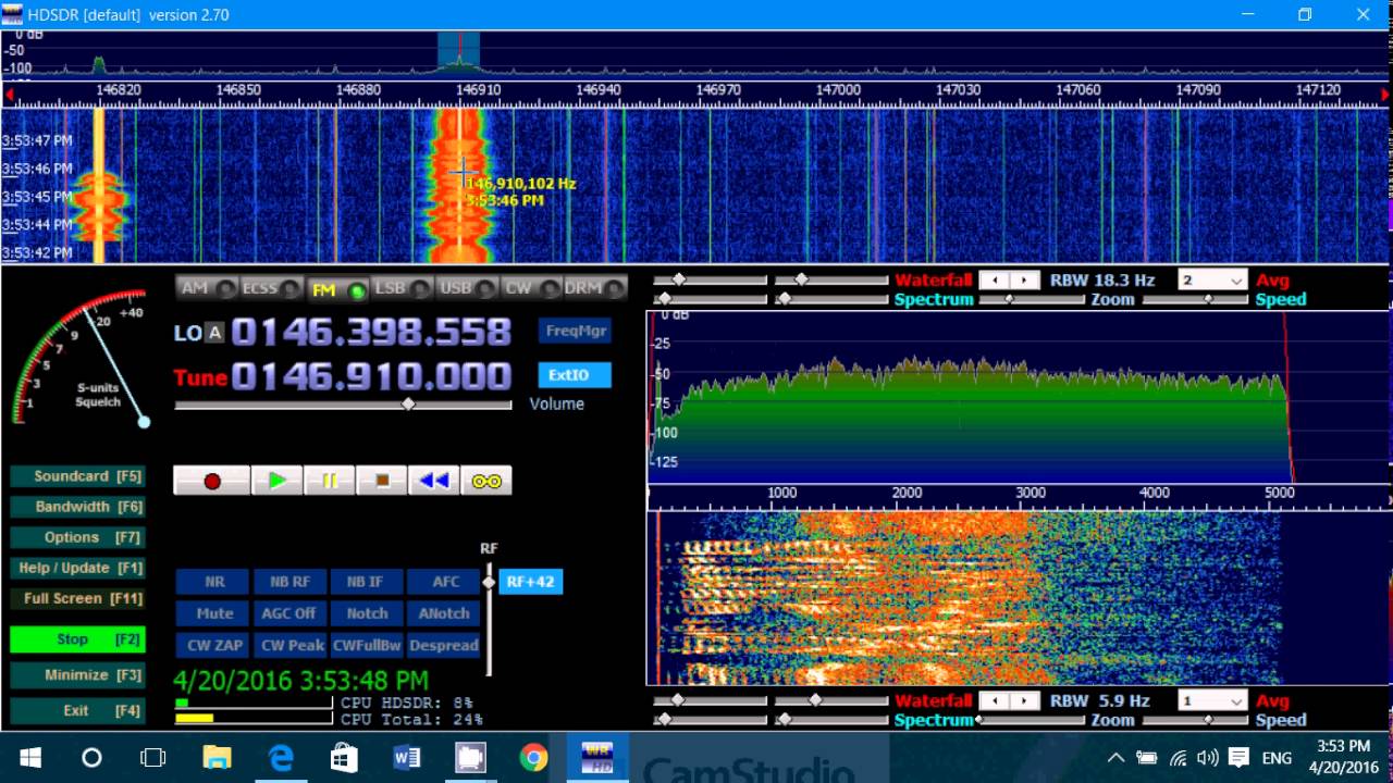 Tuing around the local Montreal are 2 meter amateur radio band on cheap ...