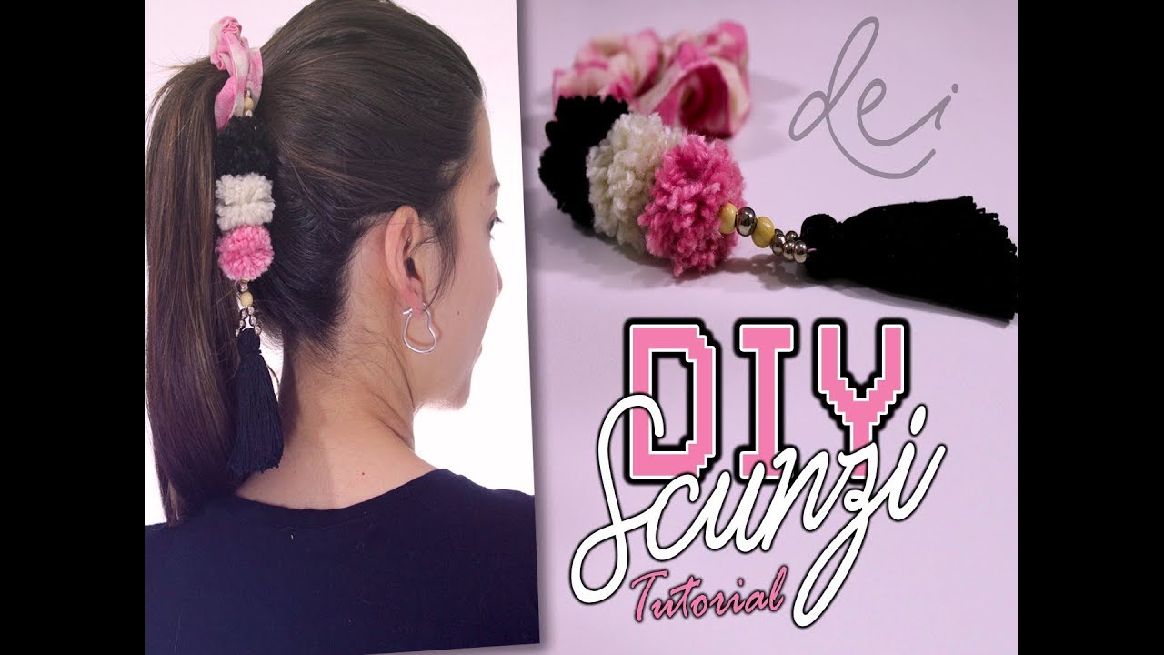 Tutorial: Como hacer una Scrunchie/scunzi || DIY colitas para el pelo ️ ...