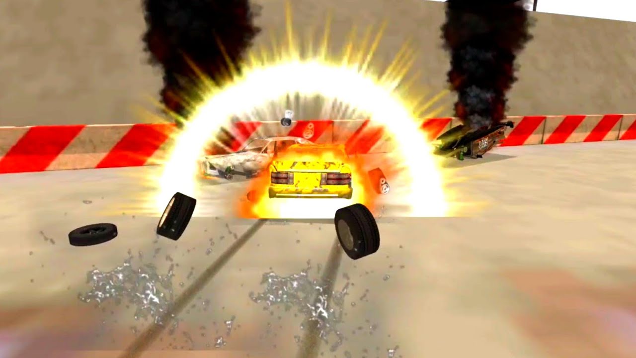Demolition Derby 3 Gameplay || 8 Laps Race On Ferriswheel Beach Track ...