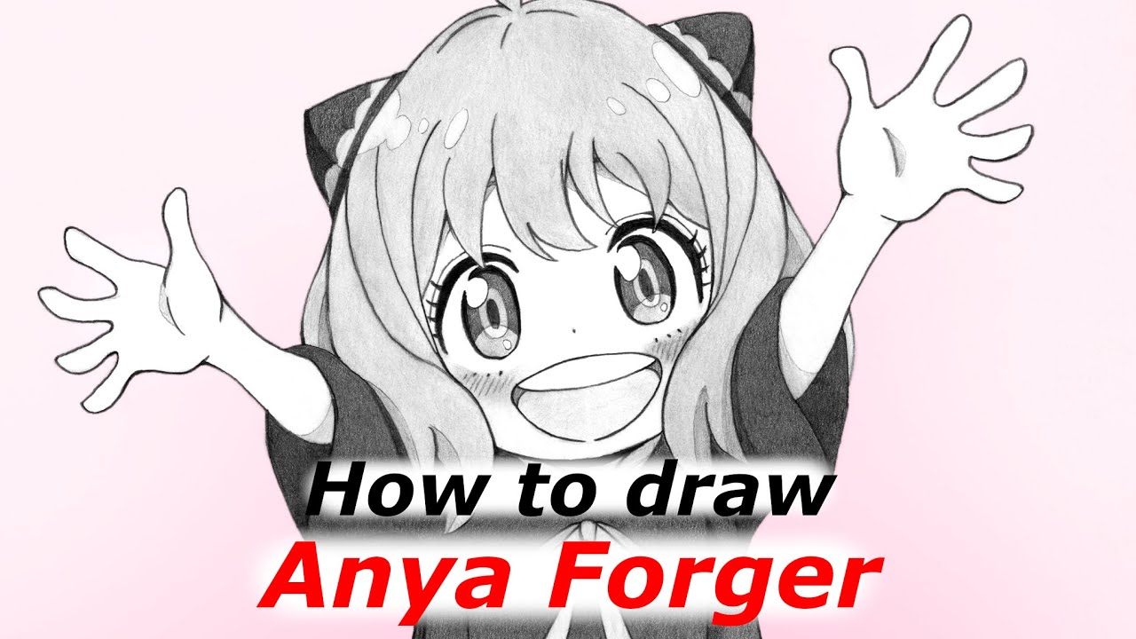 How to draw Anya Forger | Spy x Family | "Using only one pencil" Step ...