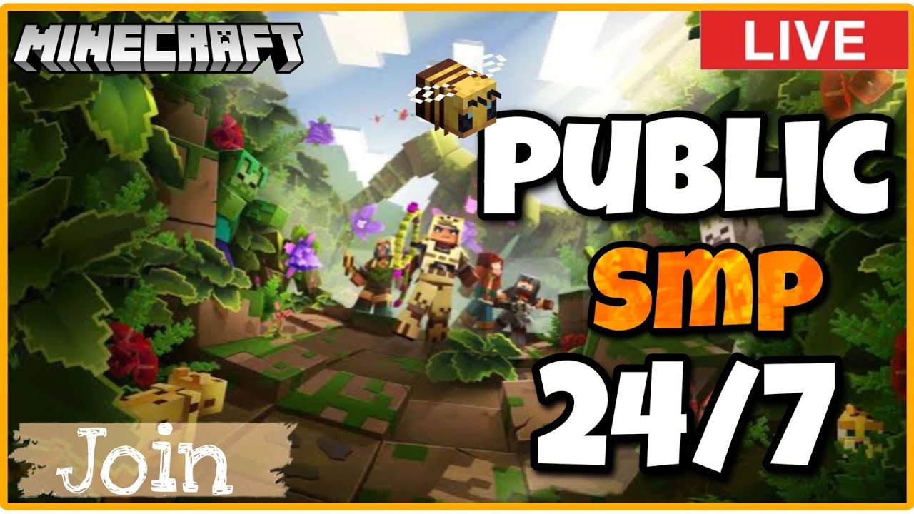 MINECRAFT LIVE STREAM | JOIN MY PUBLIC SMP JAVA / POCKET EDITION 24/7 ...