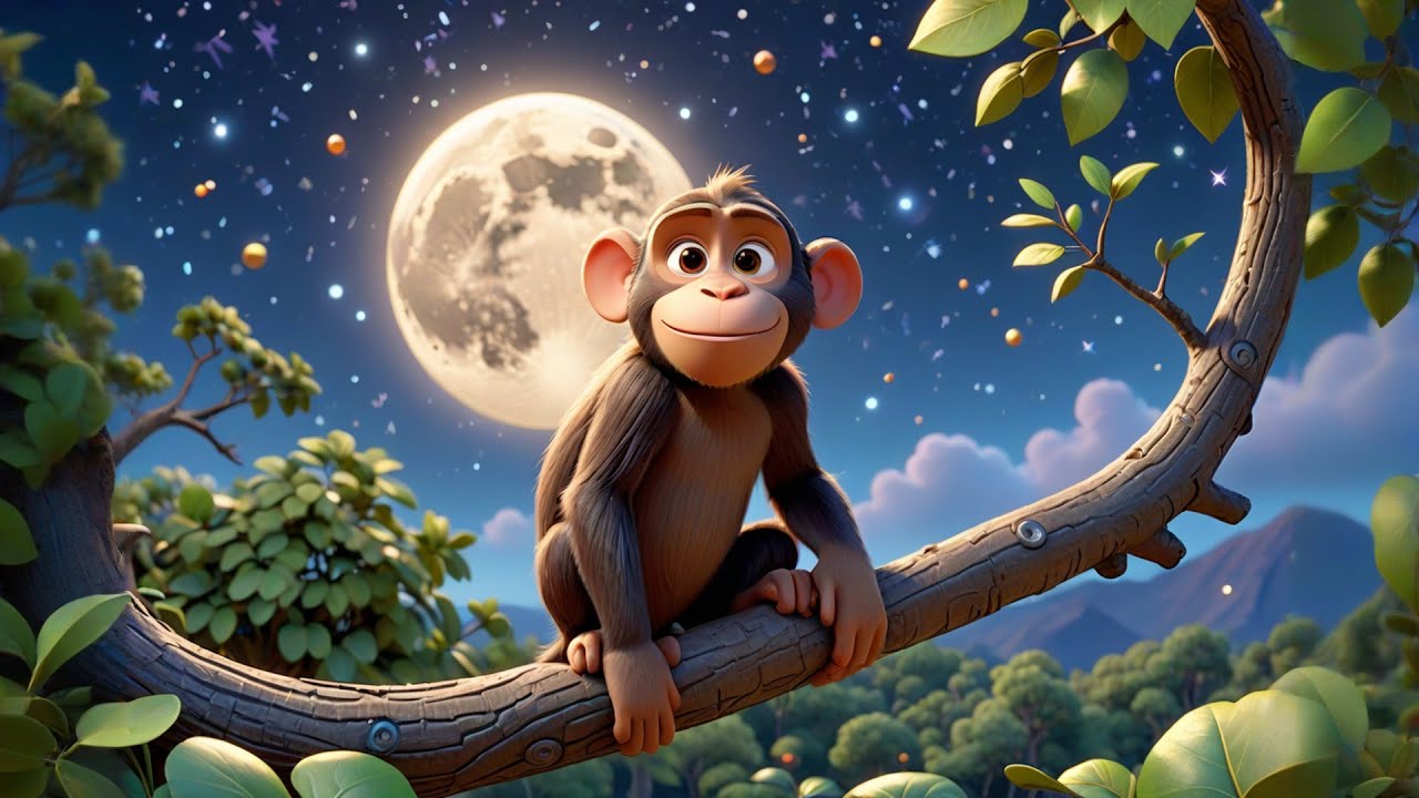 The Monkey Who Painted the Moon 🐒🌕 | Learn Colors & Fun Stories for ...
