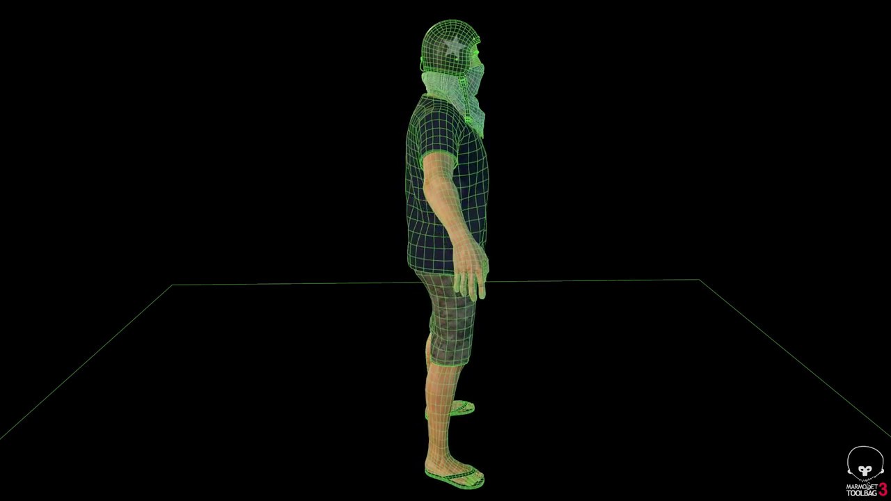 Game Character Wireframe - YouTube