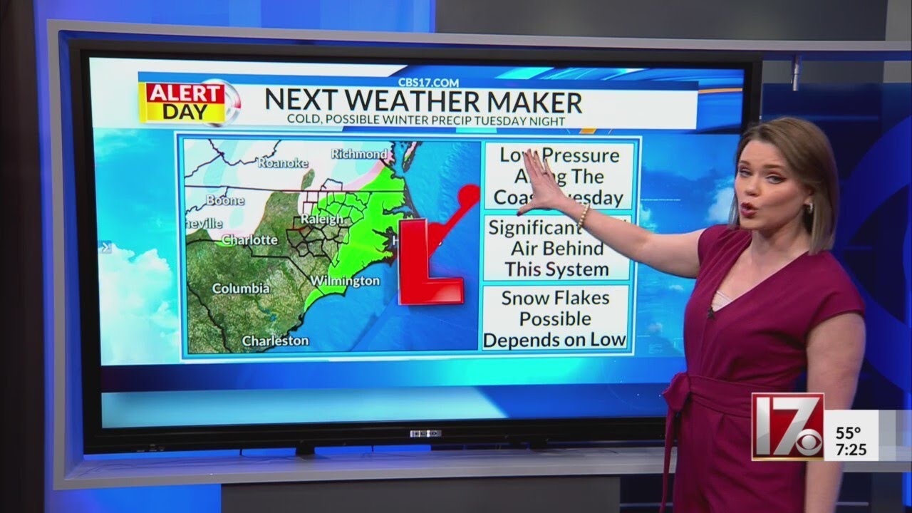 Rachel Breaks Down Snow Chances Next Week For Central NC CBS 17 - YouTube
