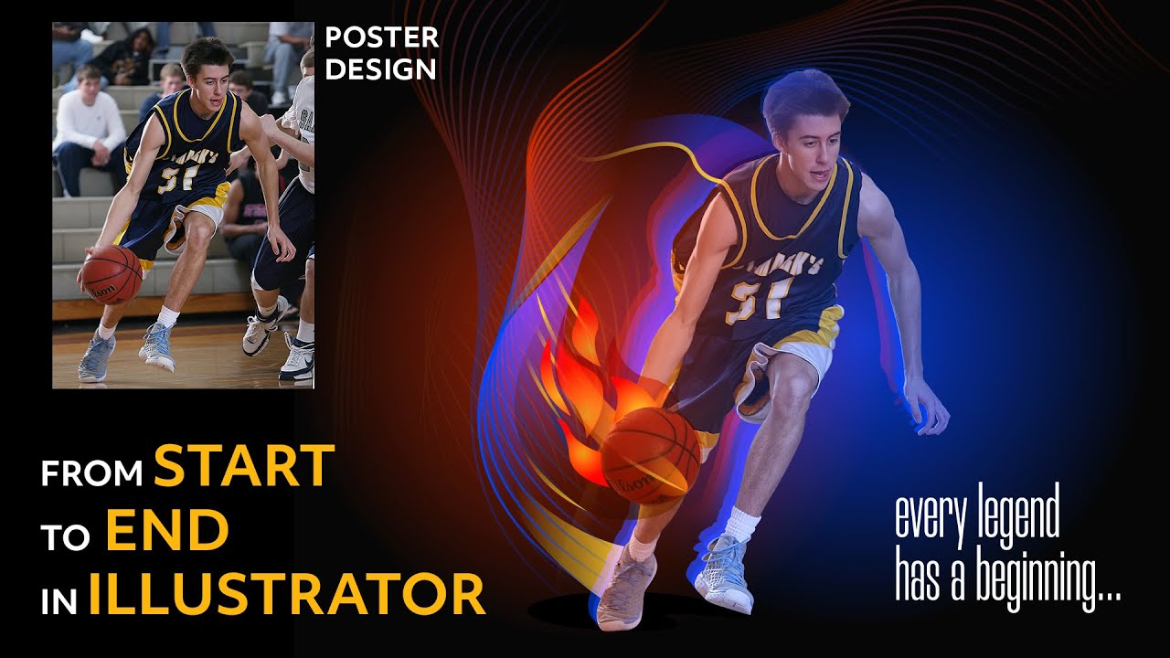 Poster_illustration, all in adobe illustrator from start to end. - YouTube