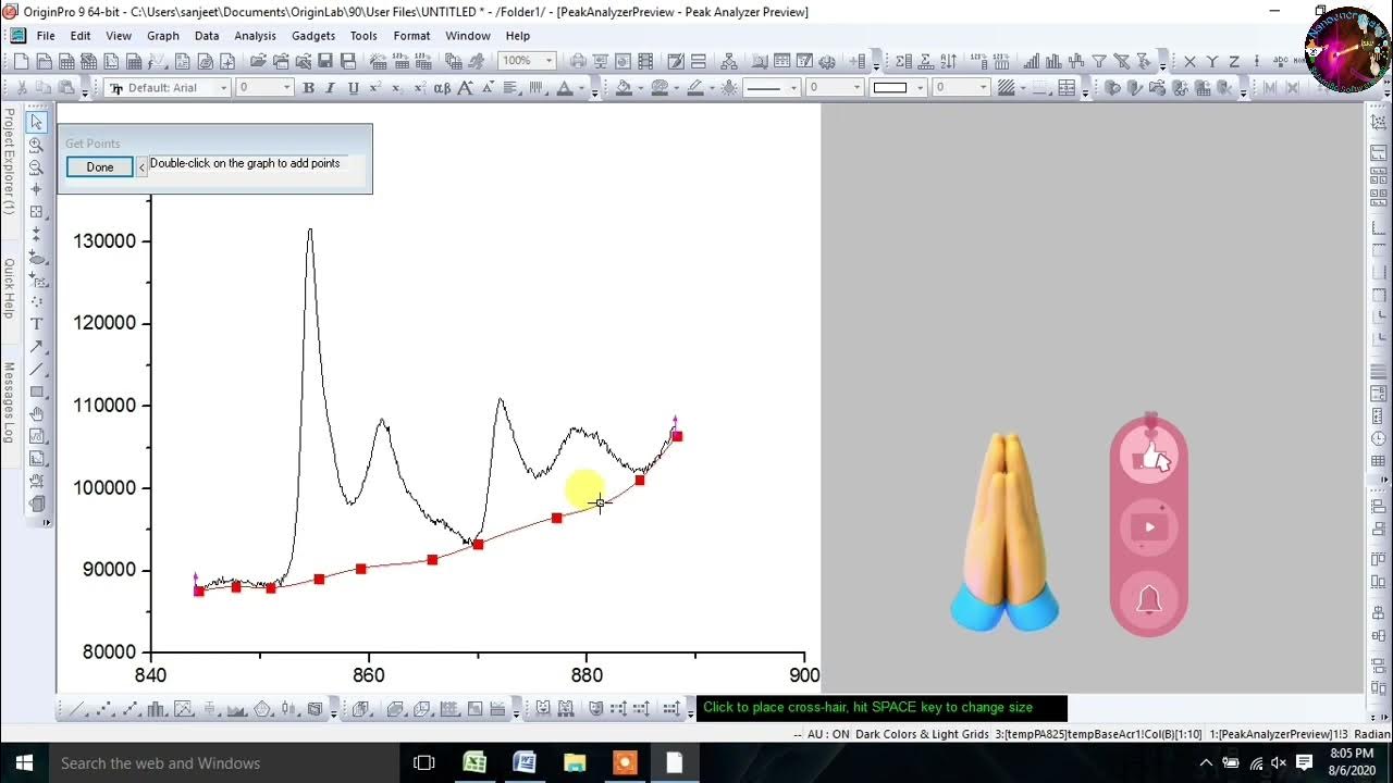 Do the XPS Baseline Correction with the help of Origin Software - YouTube
