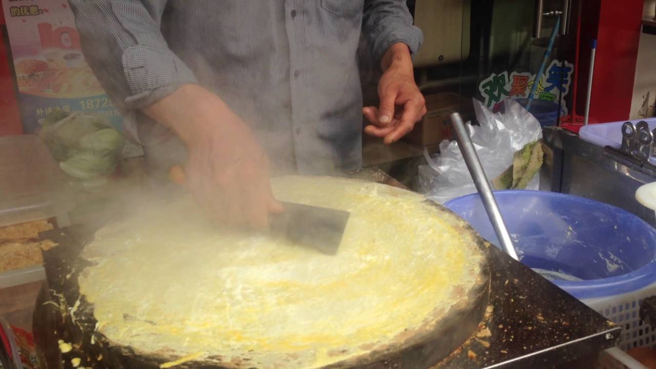 Bánh pancake- beijing jianbing - Chinese Pancake - - YouTube