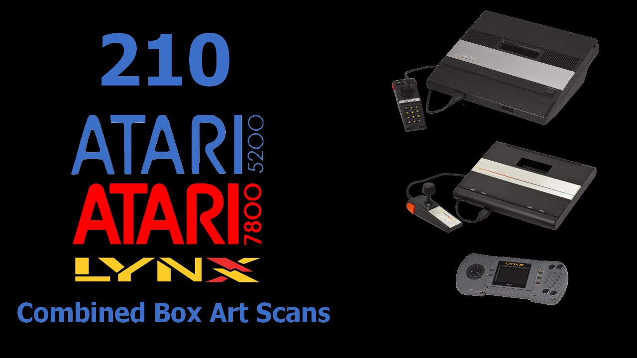 210 Atari 5200 7800 & Lynx Combined box art scans - YouTube