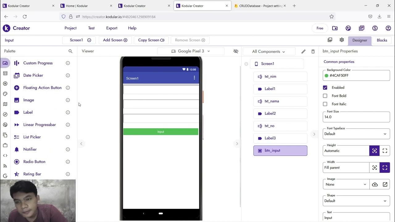Input Data Firebase - KODULAR - YouTube