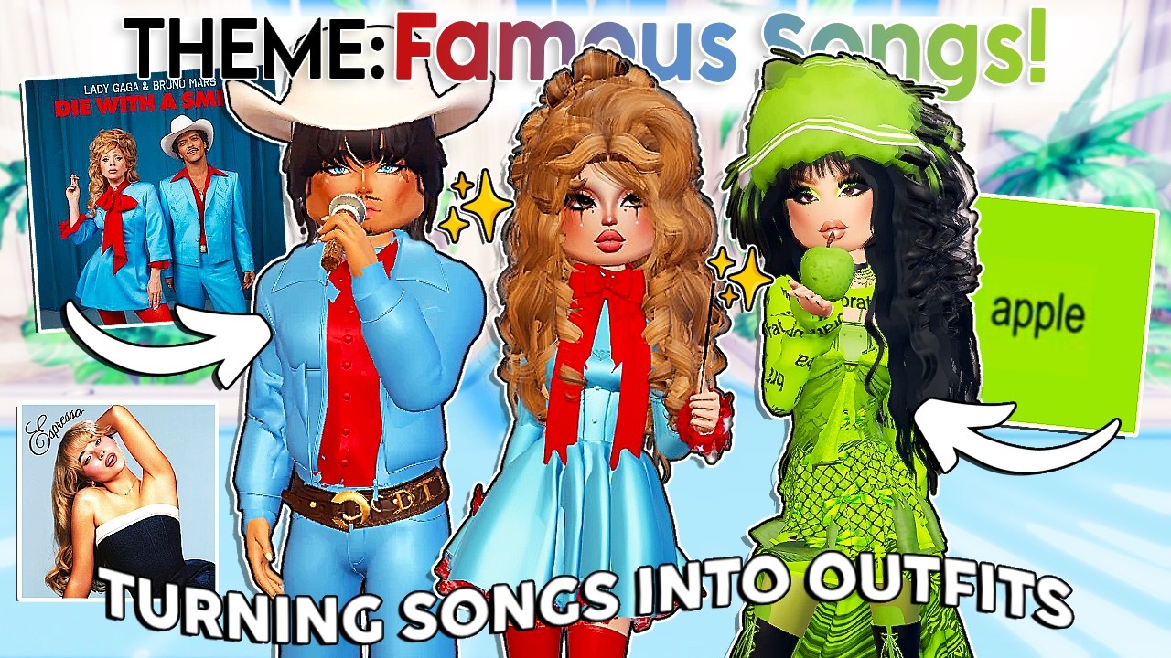 Buying & Turning *POPULAR SONG* Themes into OUTFITS in DRESS to IMPRESS ...