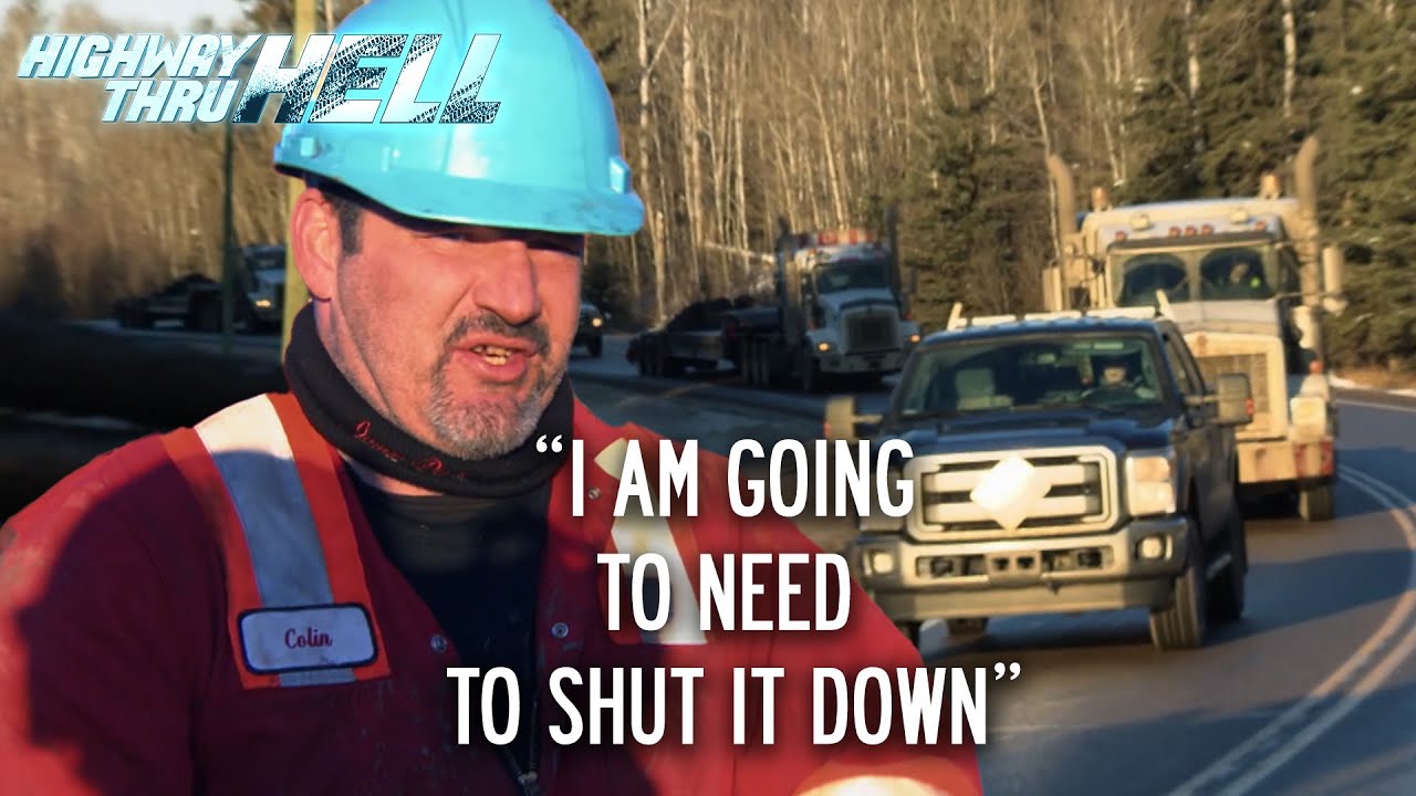 Colin Forced to Shut Down Busy Highway | Highway Thru Hell - YouTube