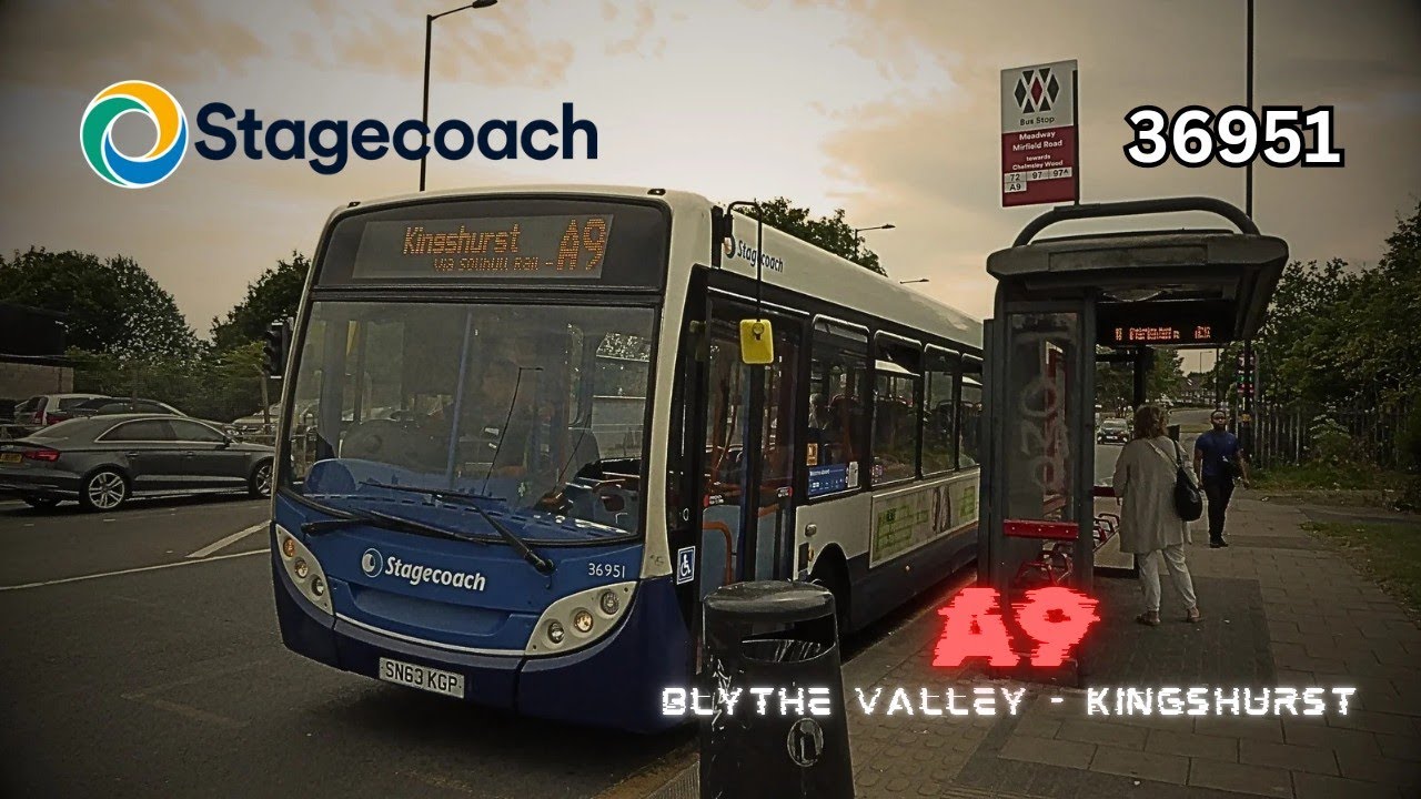 Stagecoach Midlands | ADL Enviro200 | 36951 (SN63KGP) | Route A9 - YouTube