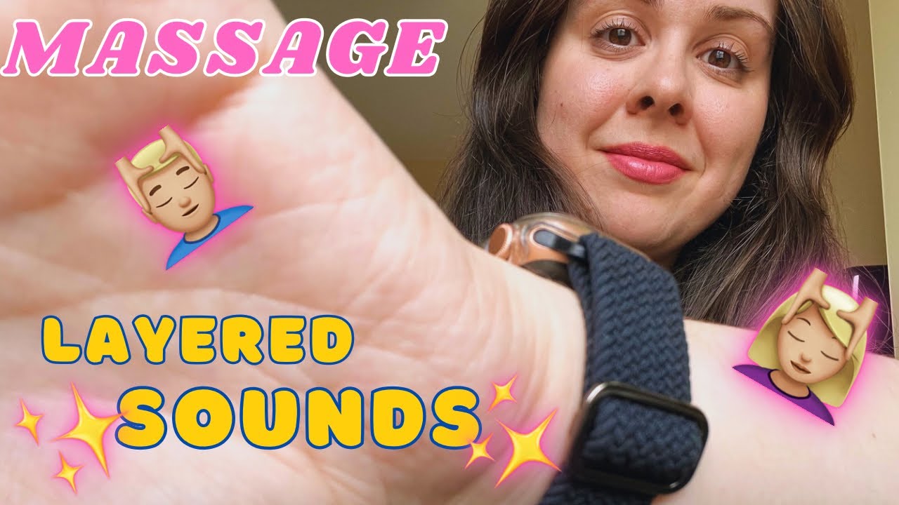 ASMR - MASSAGE 💆🏼‍♀️ w/ CRUNCHY LAYERED SOUNDS // curing your headache ...