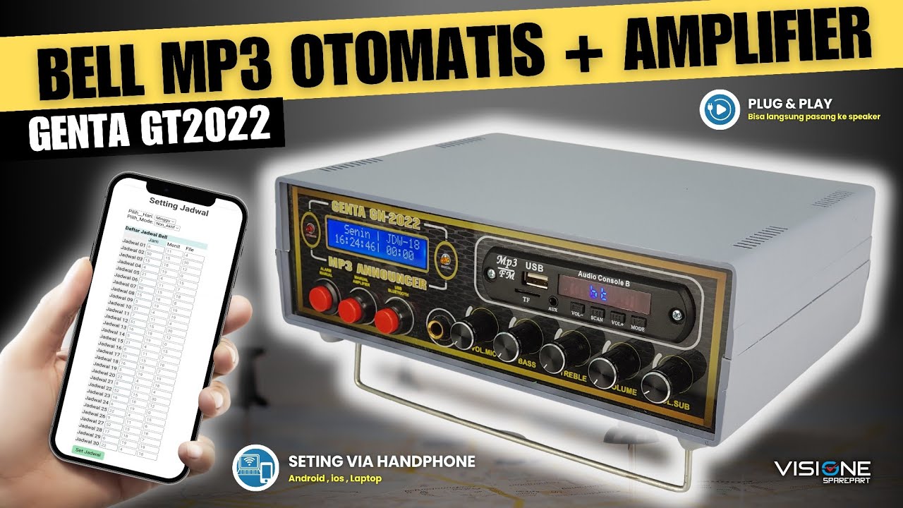 Mesin Bel Otomatis Mp3 - Bell Sekolah - Bell pabrik / Kantor Genta ...